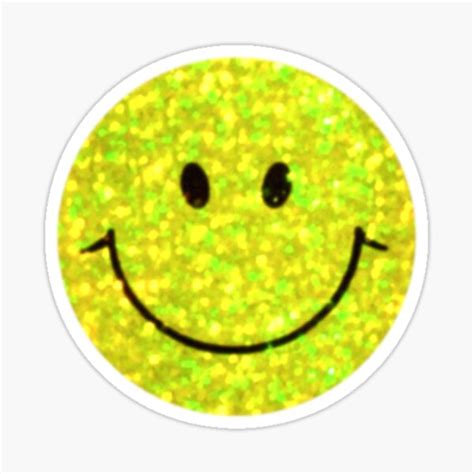 90s Glitter Smiley Face Sticker Sticker For Sale By Chelsiadawn23
