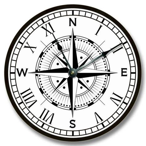Compass Rose Pattern Wall Clock Windrose Large 105 Wall Clock