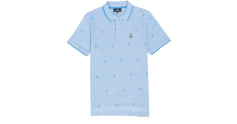 Psycho Bunny Neat Bunny Piqué Polo In Blue For Men Lyst