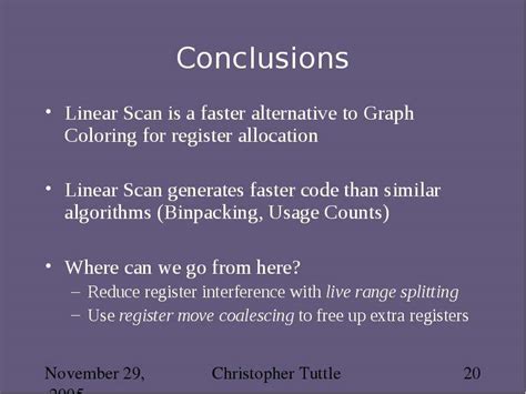 Linear Scan Register Allocation презентация доклад проект скачать