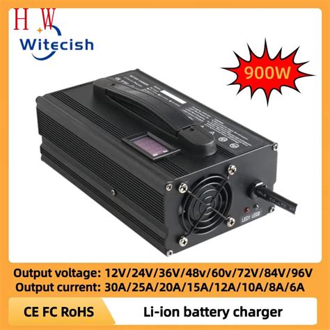 Li Ion Charger 12v 24v 36v 48v 60v 72v 84v 96v 30a 25a 20a 12a 10a Li