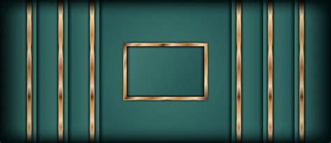 Premium Vector Abstract Green Background With Golden Overlap Layers
