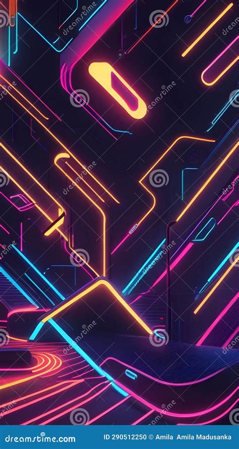 Dynamic Color Shifts Abstract Vibrant Landscape Stock Illustration