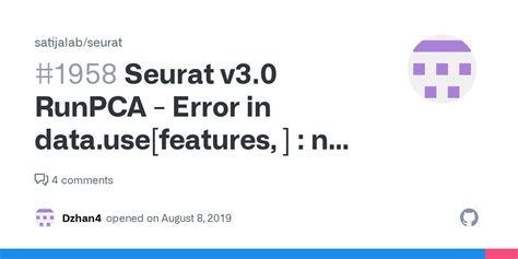 Seurat V RunPCA Error In Data Use Features No Dimnames Attribute For Array Issue