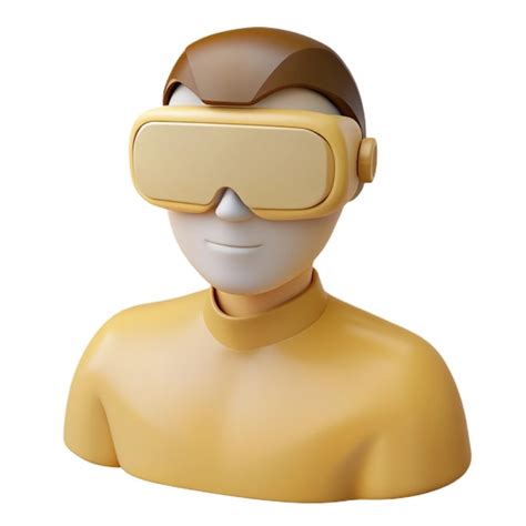 A Yellow Plastic Figure With Goggles On It Premium Ai Generated Psd