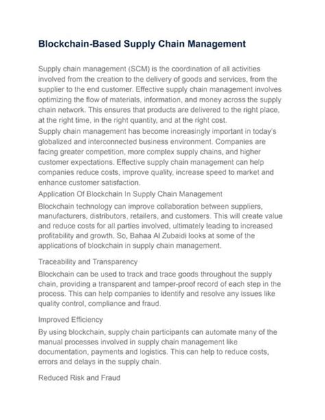 Blockchain Based Supply Chain Managementpdf