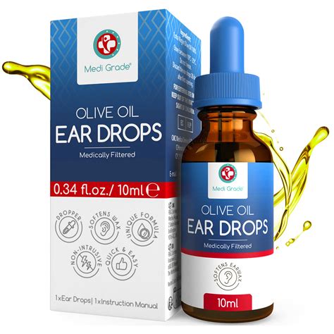 Medi Grade Olive Oil Ear Drops 100 Pure Medical Grade Olive Oil 10ml Bottle Removes