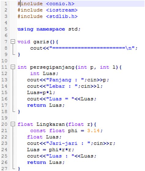 Contoh Program C Menggunakan Fungsi Non Void Fungsi Dengan Mengembalikan Nilai Belajar