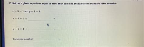 Solved Set Both Given Equations Equal To Zero Then Chegg Com