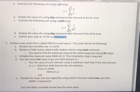solved bdavpid 2448716 d a evaluate the following sum using
