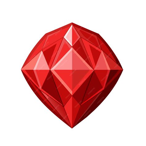 Premium Vector Red Ruby Diamond Gem Stone