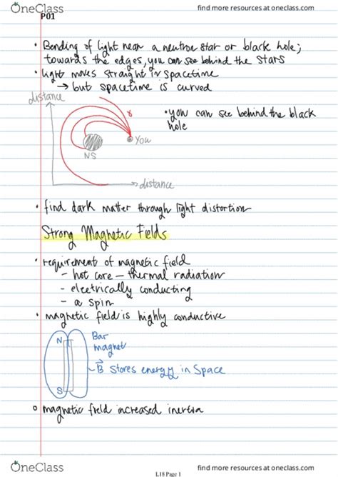 Phys175 Lecture 18 Bending Of Light Near Neutron Star Strong Magnetic Oneclass
