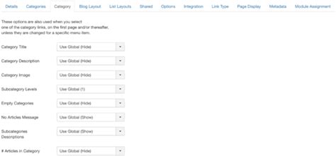 Help Menus Menu Item Article Categories Joomla Documentation