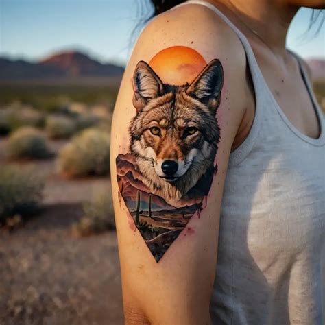 Tribal Coyote Tattoo