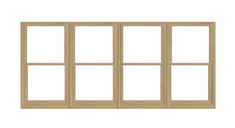 Andersen Windows 400 Series Quad Double Hung 142 78 Wide Vinyl Exter