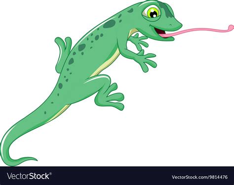 Cute Lizard Cartoon Royalty Free Vector Image Vectorstock
