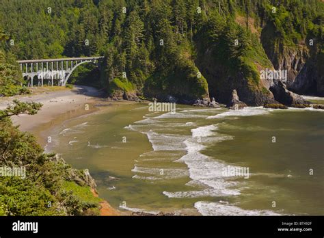 Heceta Head Oregon Usa Beach At Heceta Head On Central Oregon Coast