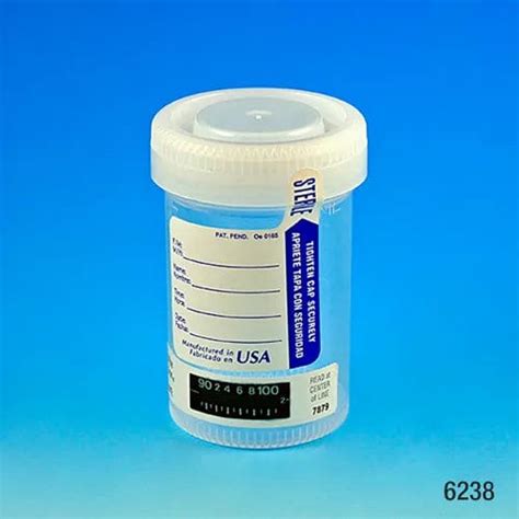 Drug Test Container 90ml Sterile Tab Seal Id Label And Celsius Thermo