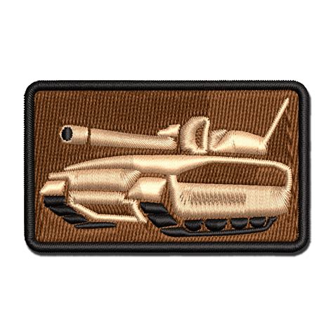 Military Army Tank Applique Multi Color Embroidered Iron On Patch 3