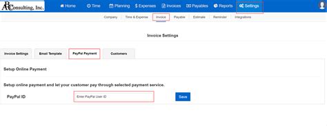 Configure PayPal Account For Online Payment AccountSight