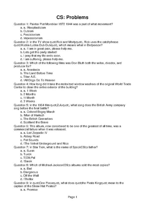 CS 245 Example 10 Example Problems CS Problems Question 1 Painter Piet Mondrian 1872 1944