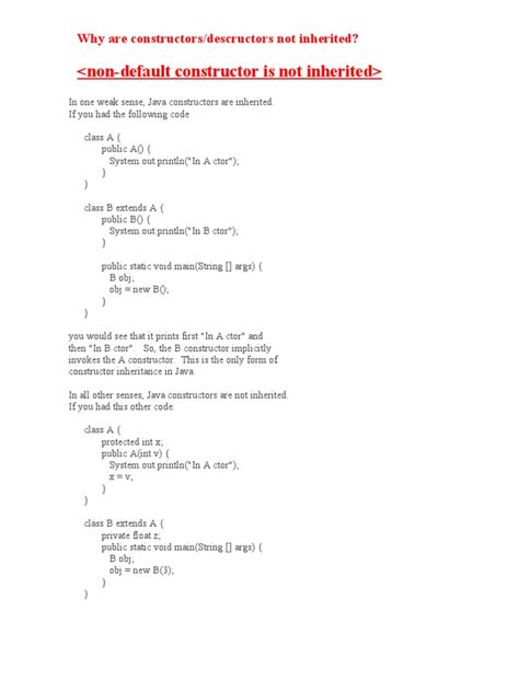 non default constructors are not inherited pdf constructor object