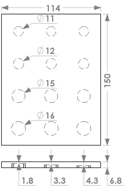 Schematic Layout Of The Experimental Cfrp Sample All Dimensions Are In
