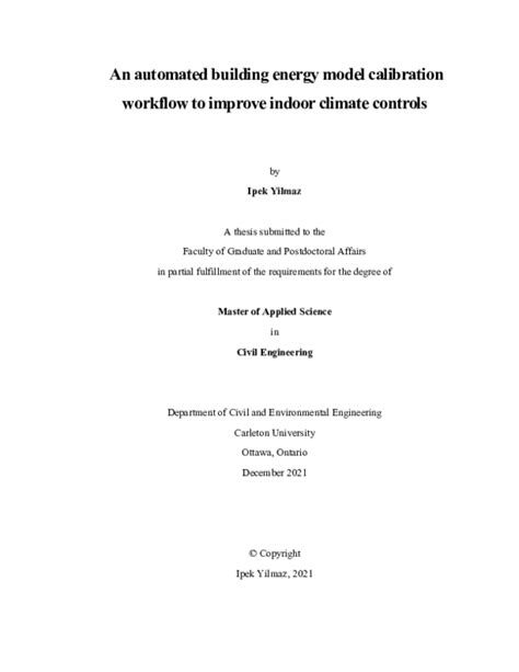 Pdf An Automated Building Energy Model Calibration Workflow To