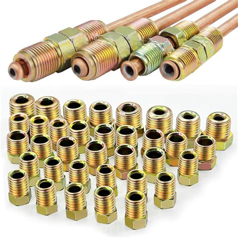 Tnisesm 35 Pcs Threads Brake Line Fittings Assortment Kits For 31619