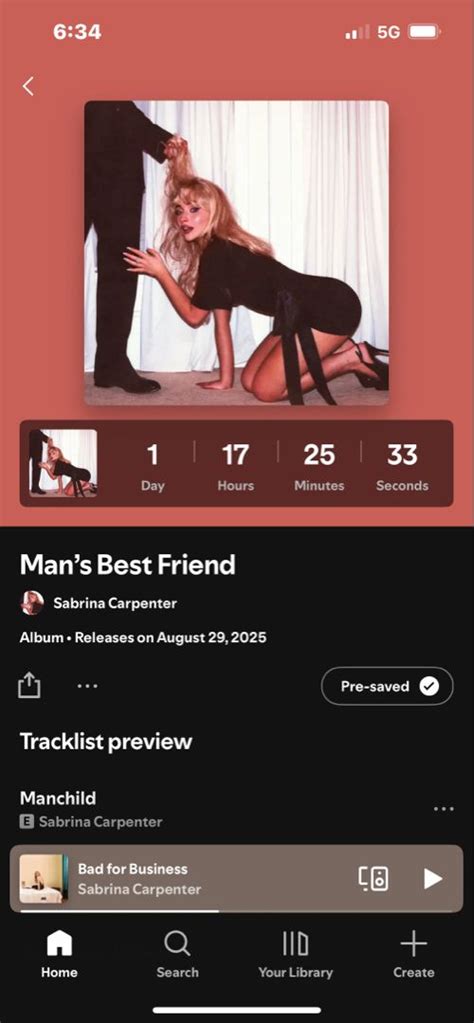 Sabrina Carpenter Mans Best Friend Album Cover Back In 2025