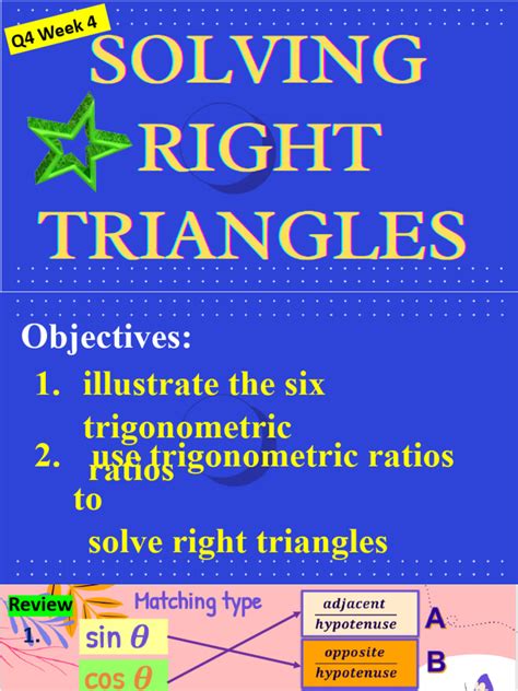 Q4 W4 Solving Right Triangles Pdf Triangle Trigonometric Functions