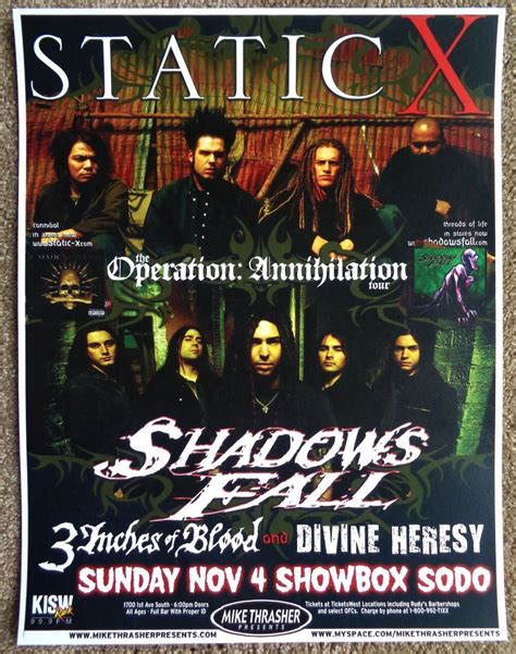 Static X 2007 Gig Poster Seattle Washington Wayne Static Concert