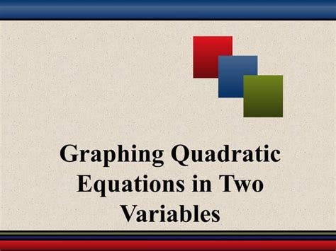 Graphical Method Quadratic Equations Ppt