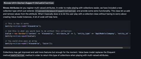 how to work with collections · issue 156 · rinvex laravel attributes