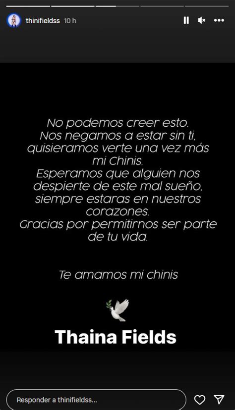 Murió Thaina Fields ¡desgarrador Así Despidió Milky Perú A La