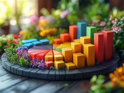 Vibrant 3d Graphs And Charts For Data Visualization Premium Ai