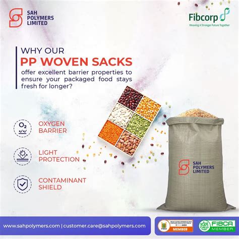 Pp Woven Sacks Offer Excellent Barrier Properties Protecting The Packaged Food From External