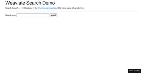weaviate client examples codesandbox