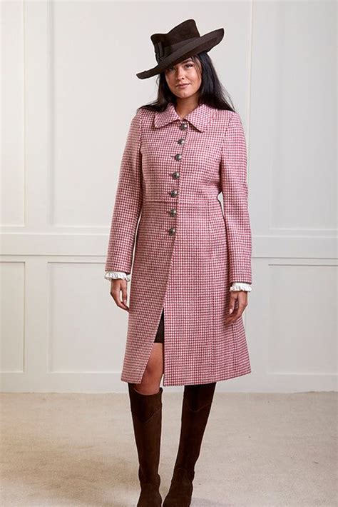 Brompton Raspberry Check Wool Coat 30 Off