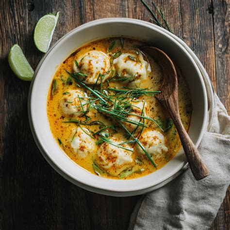 Thai Coconut Curry Dumpling Soup 15 Minute Flavor Burst Fresh Easy