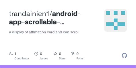 Github Trandainien1android App Scrollable Affirmation Display A