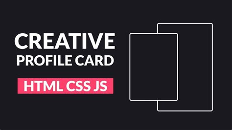 Creative Profile Card Design Using HTML CSS And JS YouTube