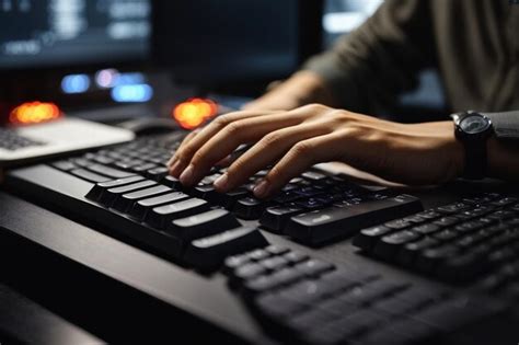 Premium Photo Close Up Image Of Woman Hands Typing On Computer Keyboard And Surfing The