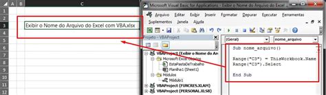 Exibir O Nome Do Arquivo Do Excel Com Vba Ninja Do Excel
