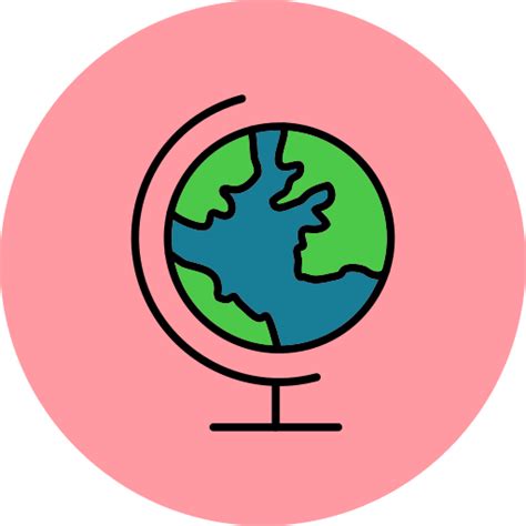 Globe Generic Outline Color Icon