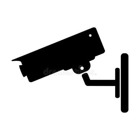 Security Camera Sign Icon Vector Illustration Video Monitoring Icon Stock Illustration