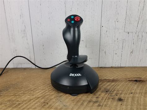 Vintage Dexxa Joystick Ibm Pc Compatible Computer Flight Simulator Video Games Combat War Retro