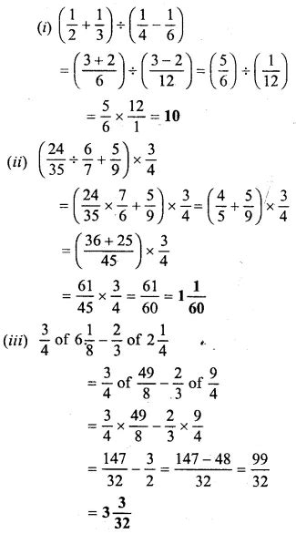 Selina Concise Mathematics Class 6 Icse Solutions Chapter 14 Fractions