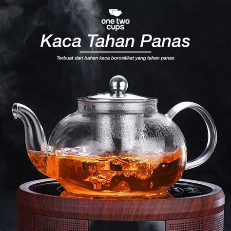 Jual One Two Cups Teko Kaca Teh Chinese Teapot Dengan Saringan Di