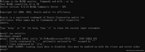Mysql 使用 Load Data Infile 命令 导入数据的方法mysql Load Infile Csdn博客
